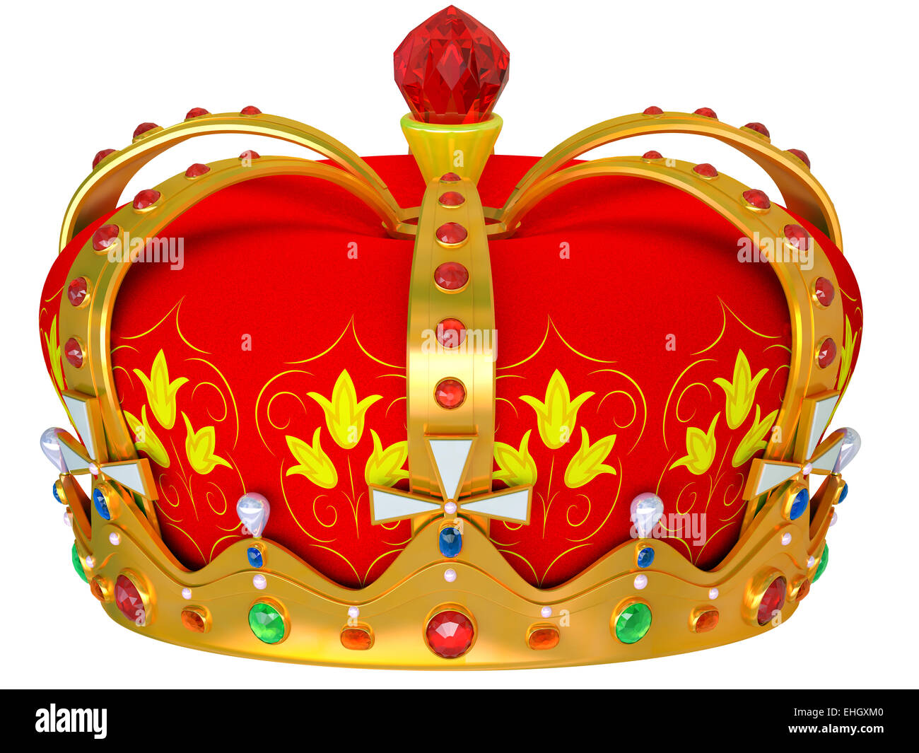 Royal gold crown isolated Stock Photo - Alamy