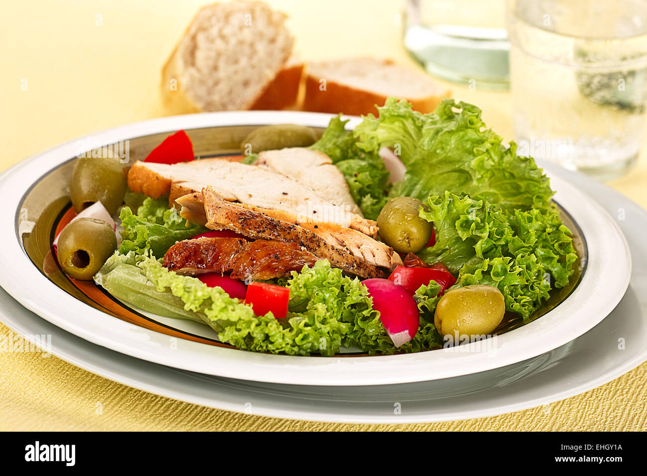 salad with chicken fillet Stock Photo - Alamy