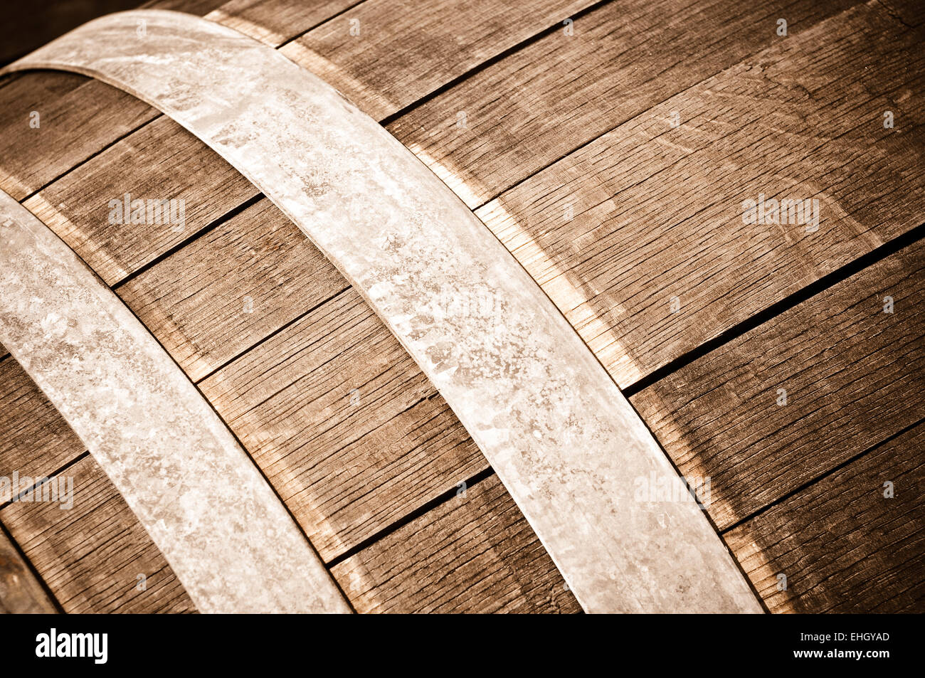 Oak Wine Barrel Close Up Stock Photo - Alamy