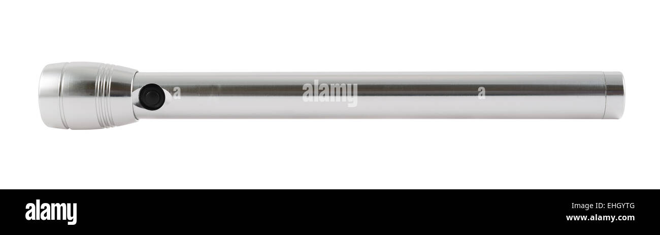 Steel LED flashlight isolated Stock Photo - Alamy