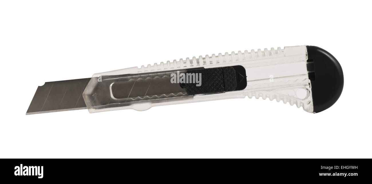Segmented blade utility knife isolated Stock Photo - Alamy