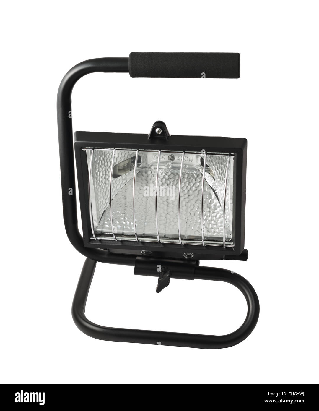Portable halogen construction lamp isolated Stock Photo - Alamy