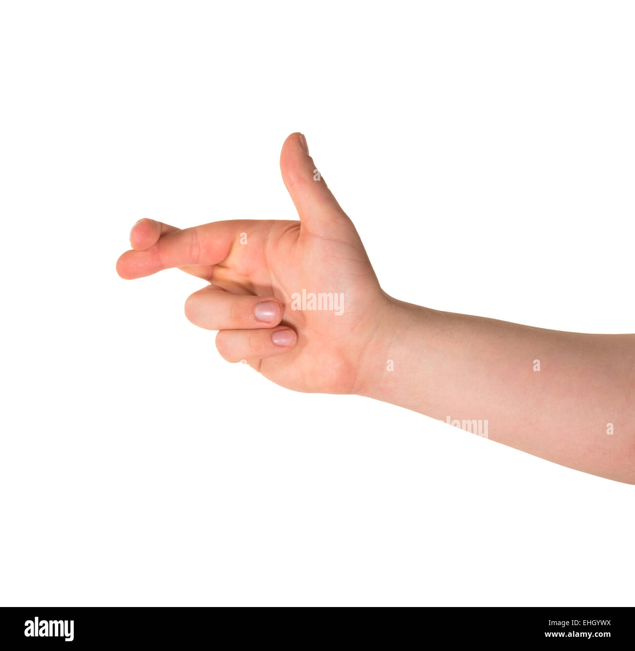 Good luck fingers crossed Cut Out Stock Images & Pictures - Alamy