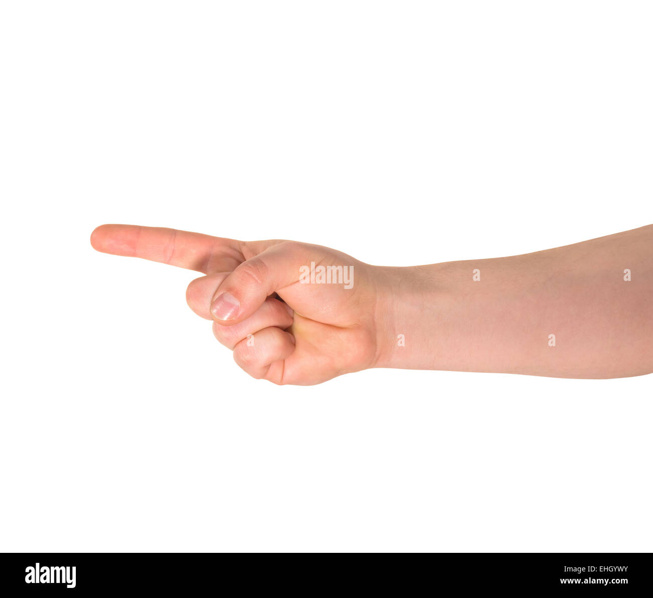 One finger hand gesture sign isolated Stock Photo - Alamy