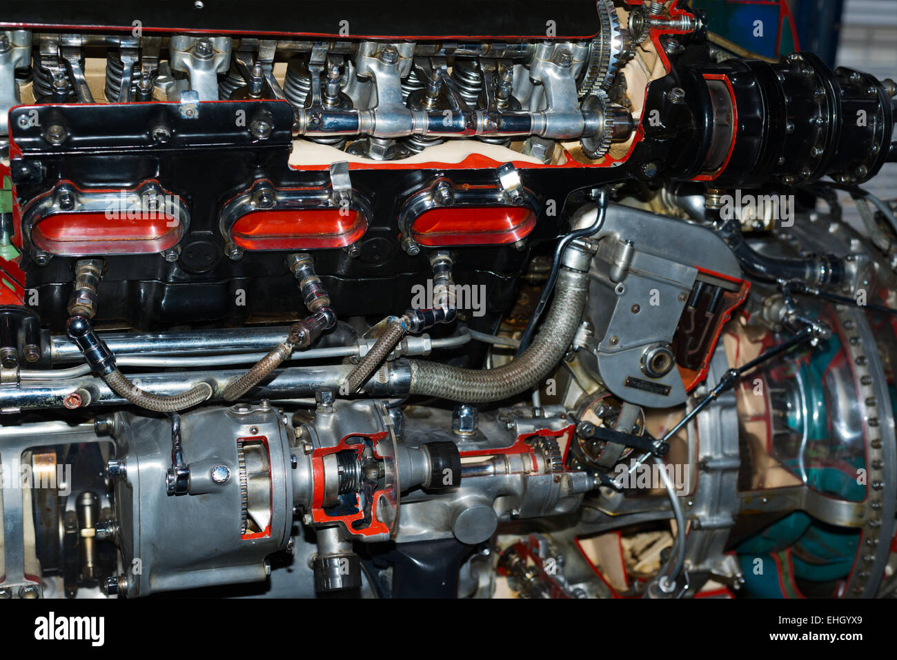 Old aircraft engine Stock Photo - Alamy