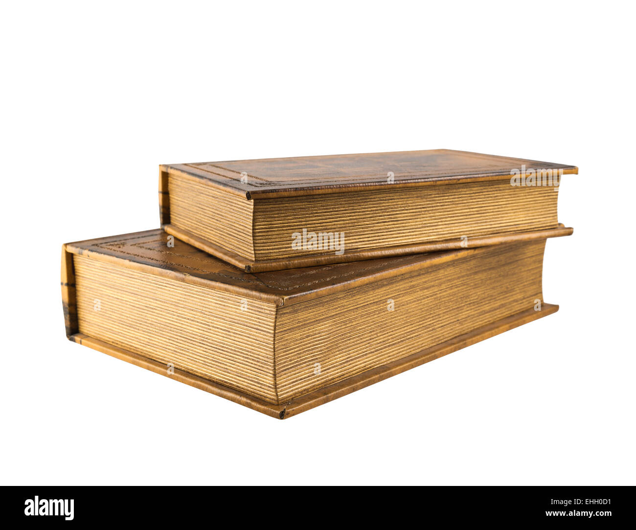 Two old books isolated Stock Photo - Alamy