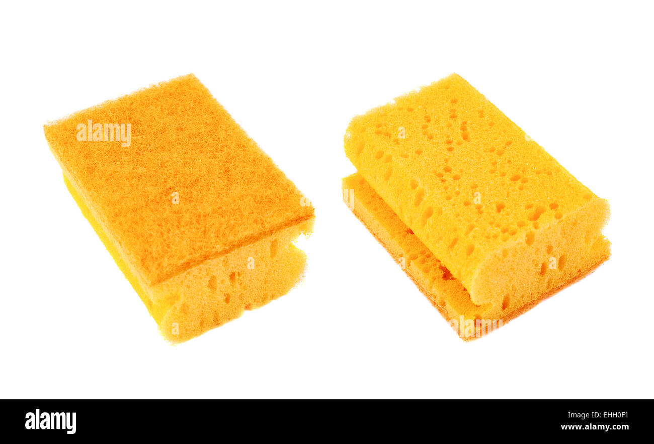 Kitchen sponge front and back view Stock Photo - Alamy