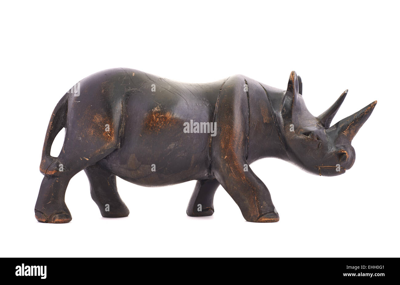 Rhinoceros rhino sculpture isolated Stock Photo - Alamy