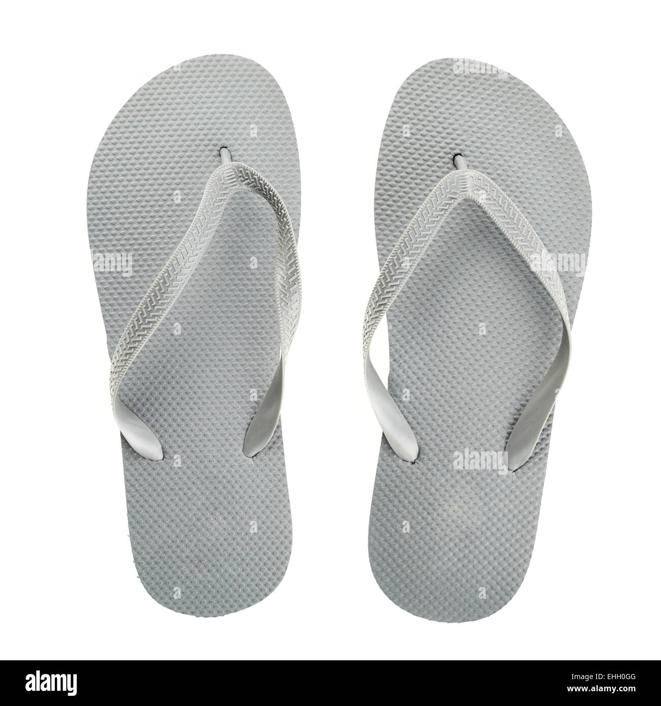 Grey rubber flip-flops isolated Stock Photo - Alamy