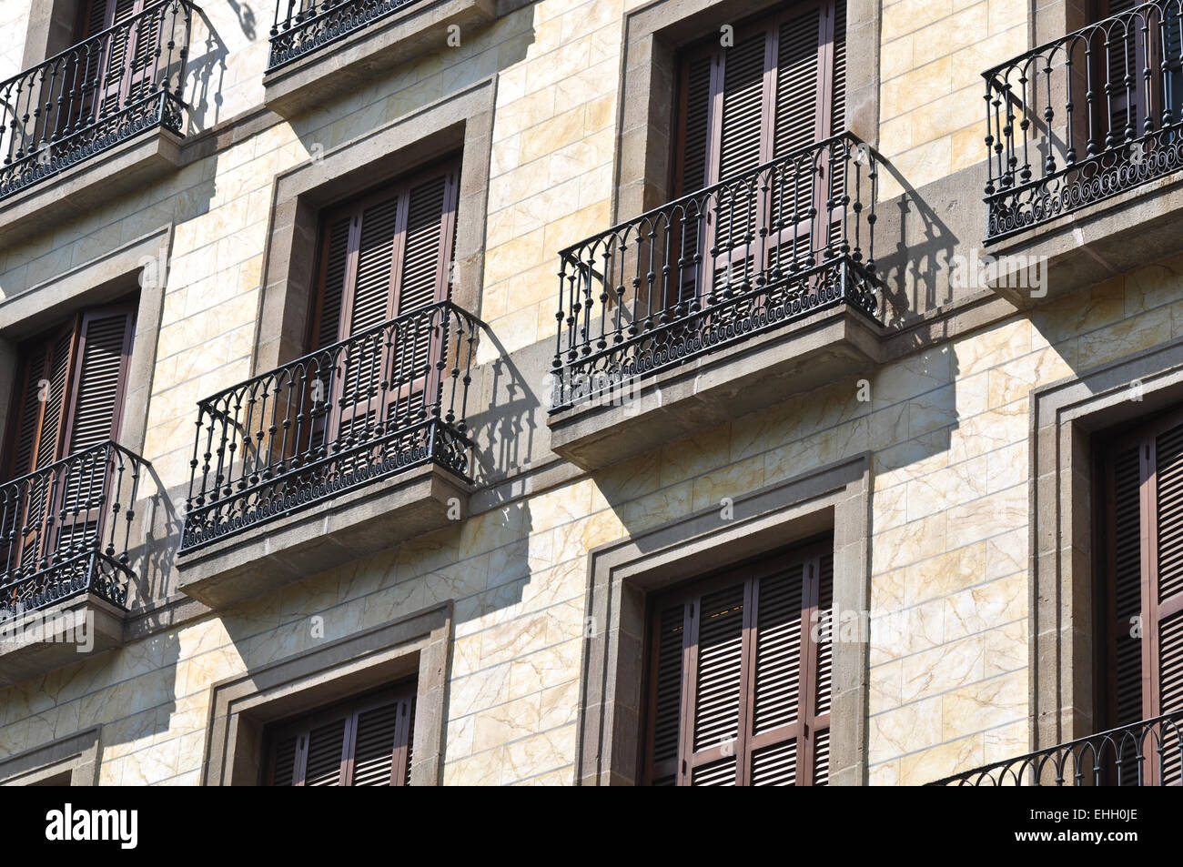 European Apartment Building Close Up Stock Photo - Alamy