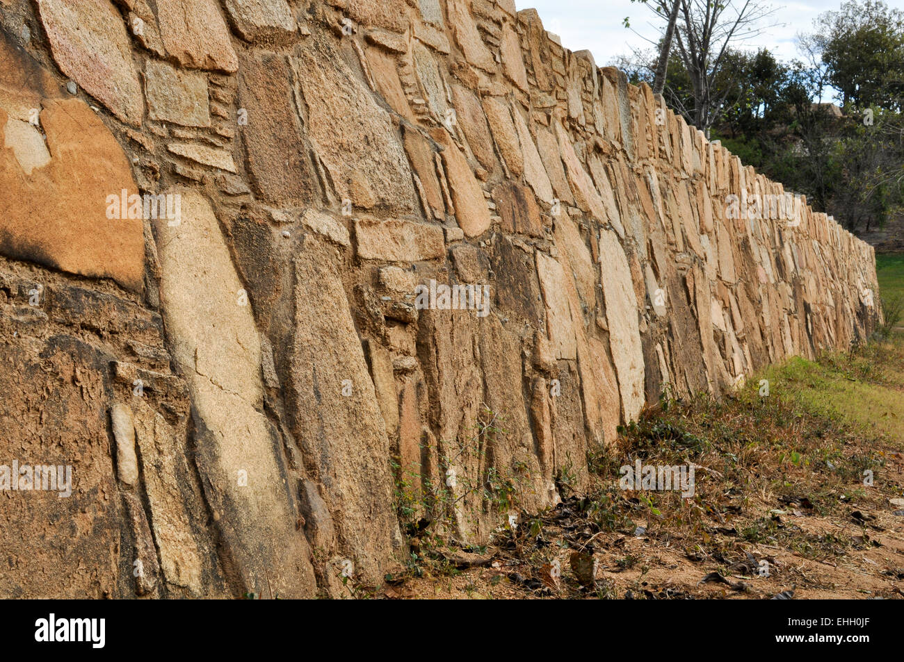 Stone Barrier Background Stock Photo - Alamy