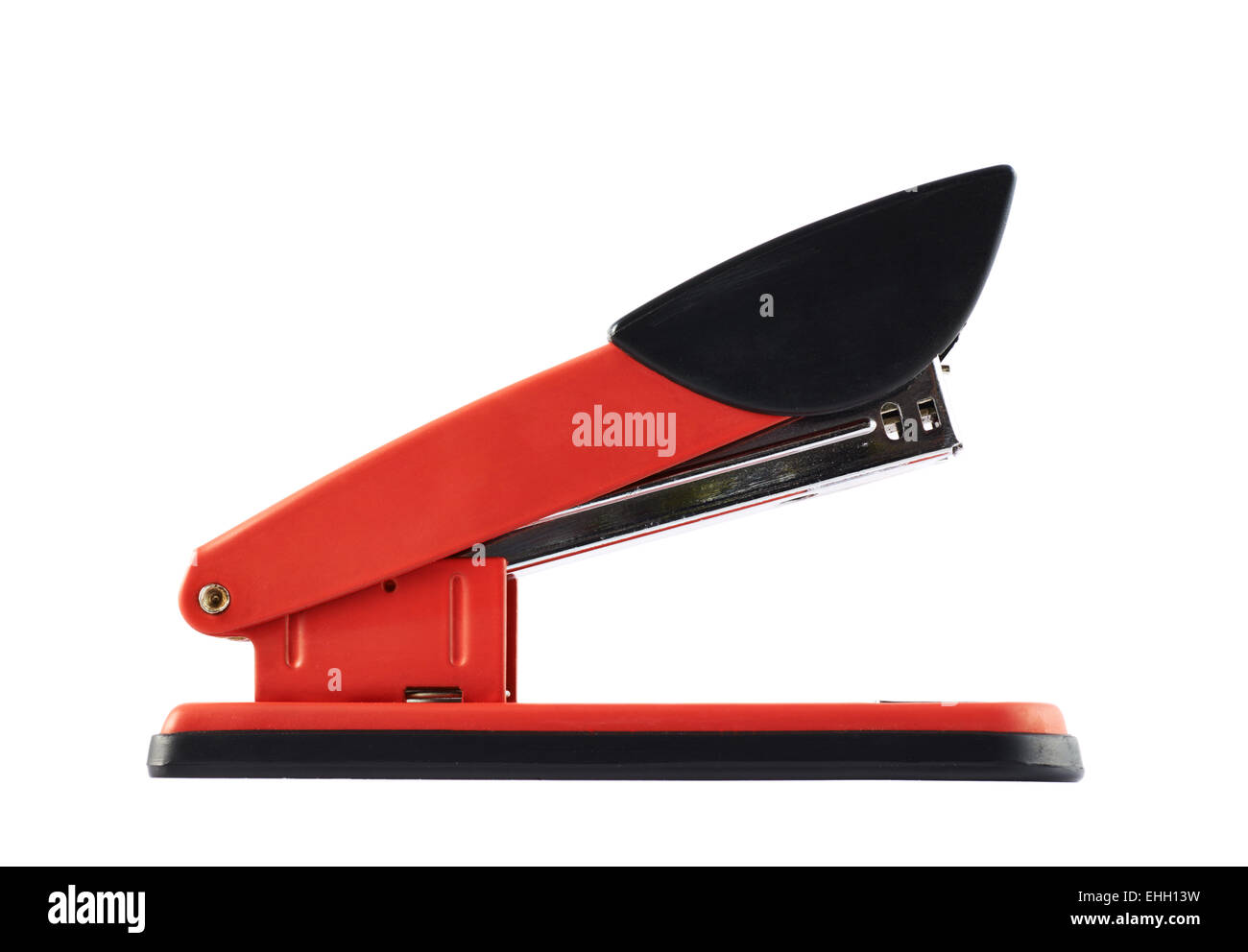 Red office stapler isolated Stock Photo - Alamy