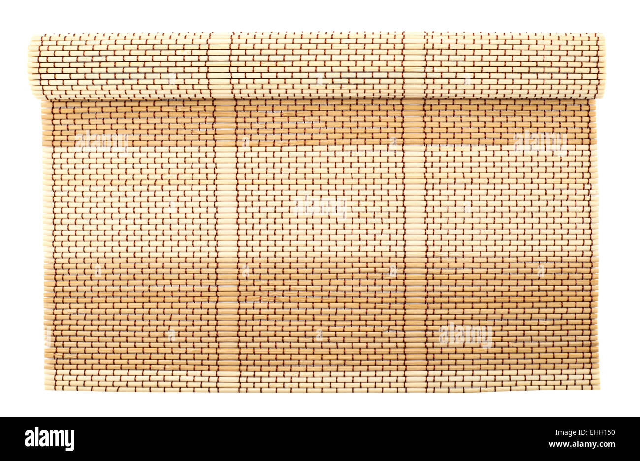 Rolled straw mat isolated Stock Photo - Alamy