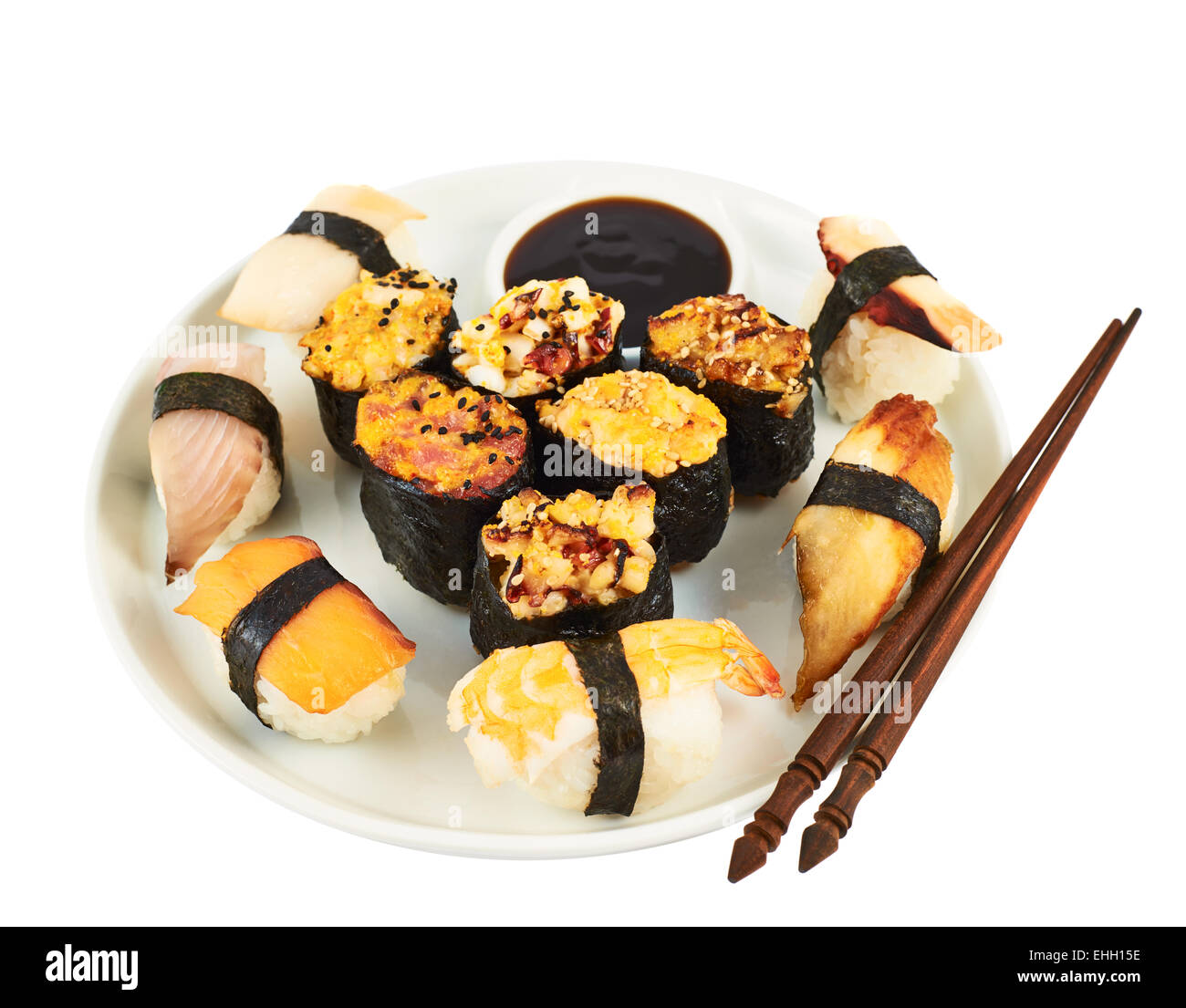 Sushi restaurant setting Cut Out Stock Images & Pictures - Alamy
