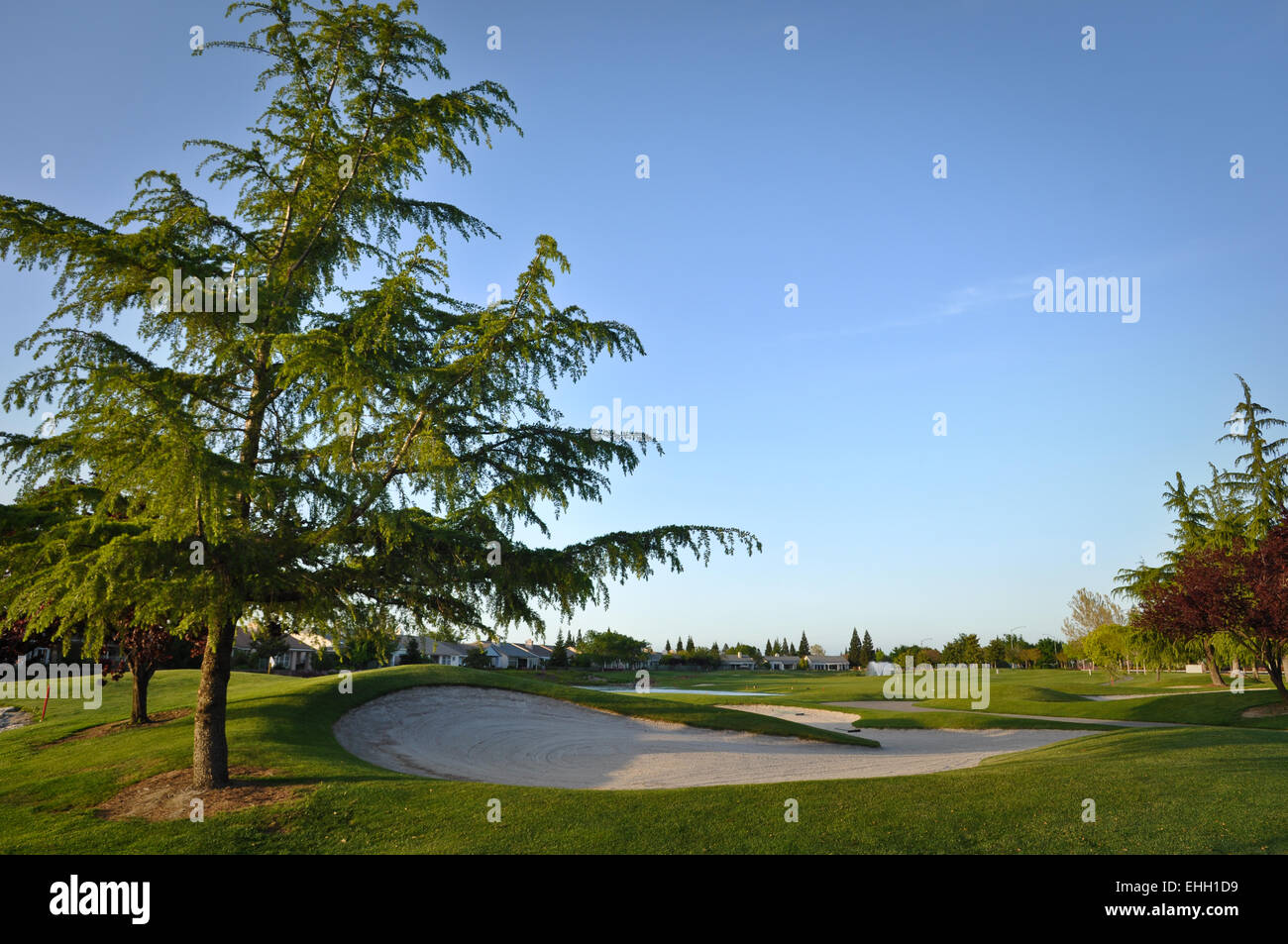 Golf Course in Residential Area Stock Photo - Alamy