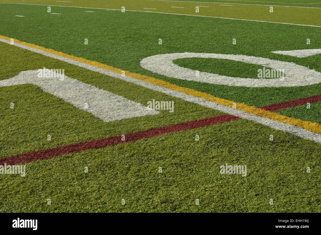 Ten Yard Line Football Field Stock Photo - Alamy