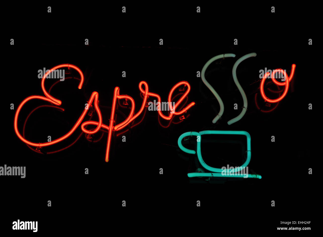 Espresso Neon Sign Stock Photo - Alamy