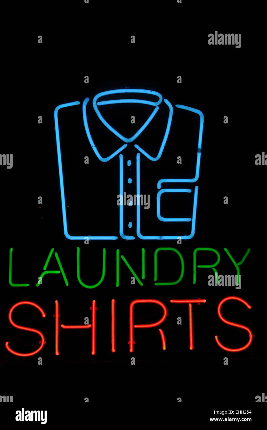 Neon sign clothes shop hi-res stock photography and images - Alamy