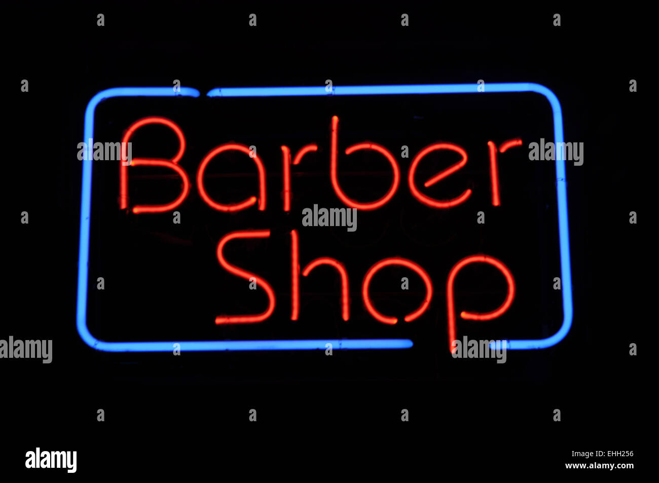 Barber Shop Neon Sign Stock Photo - Alamy