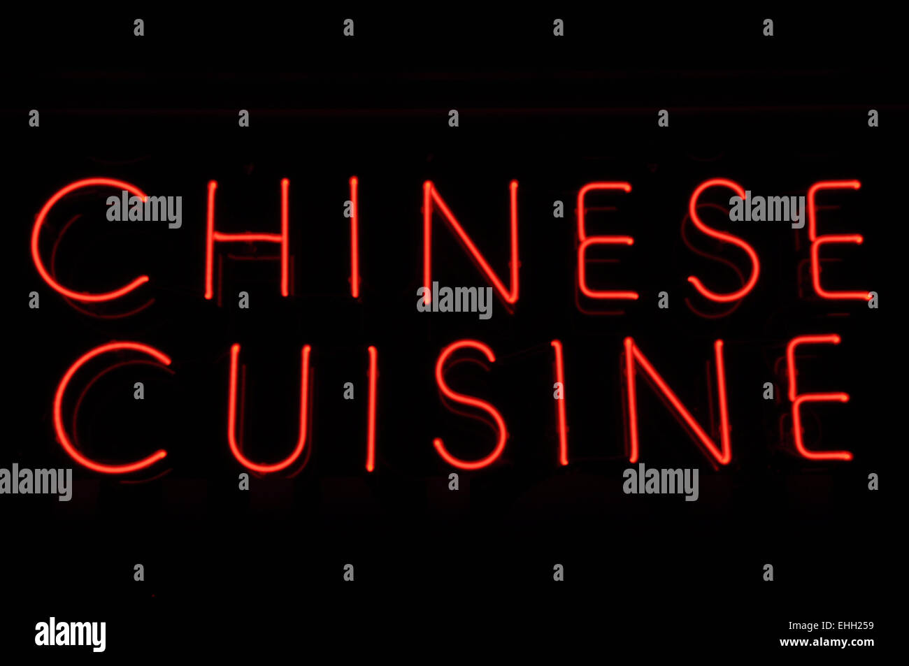 Chinese food neon sign hi-res stock photography and images - Alamy