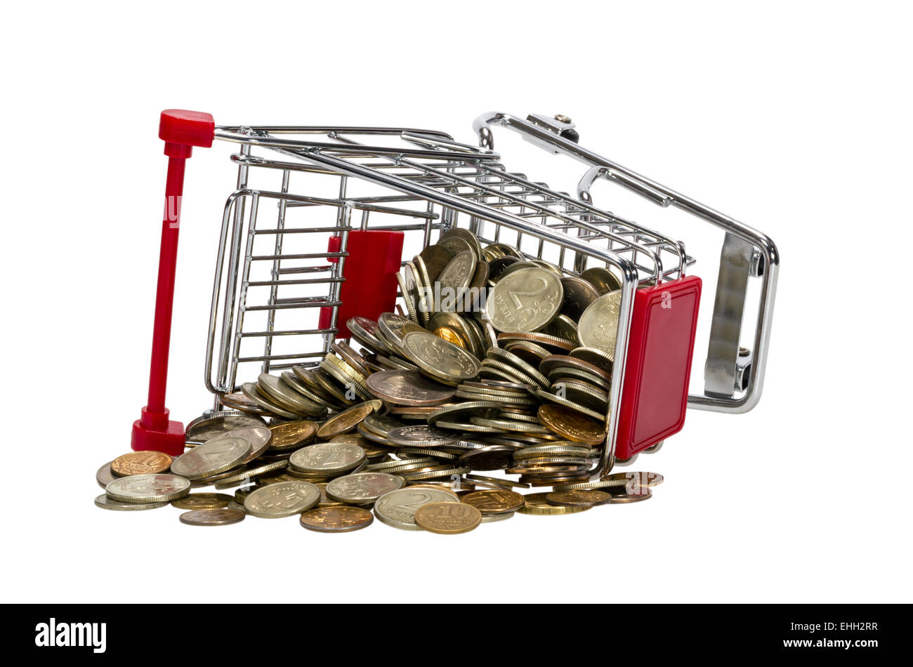 Shopping Cart with money Stock Photo - Alamy