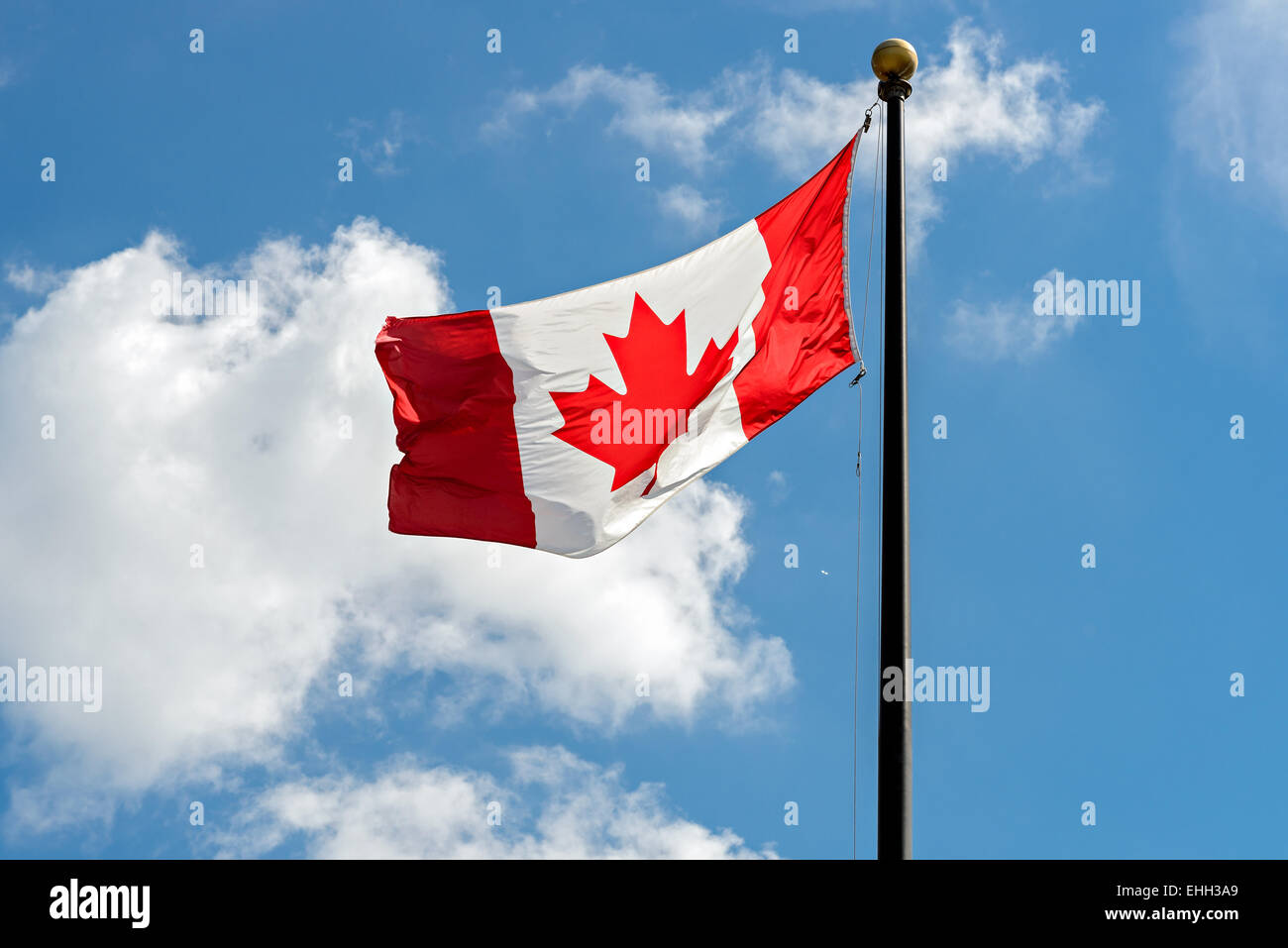 Flying canadian flag hi-res stock photography and images - Alamy