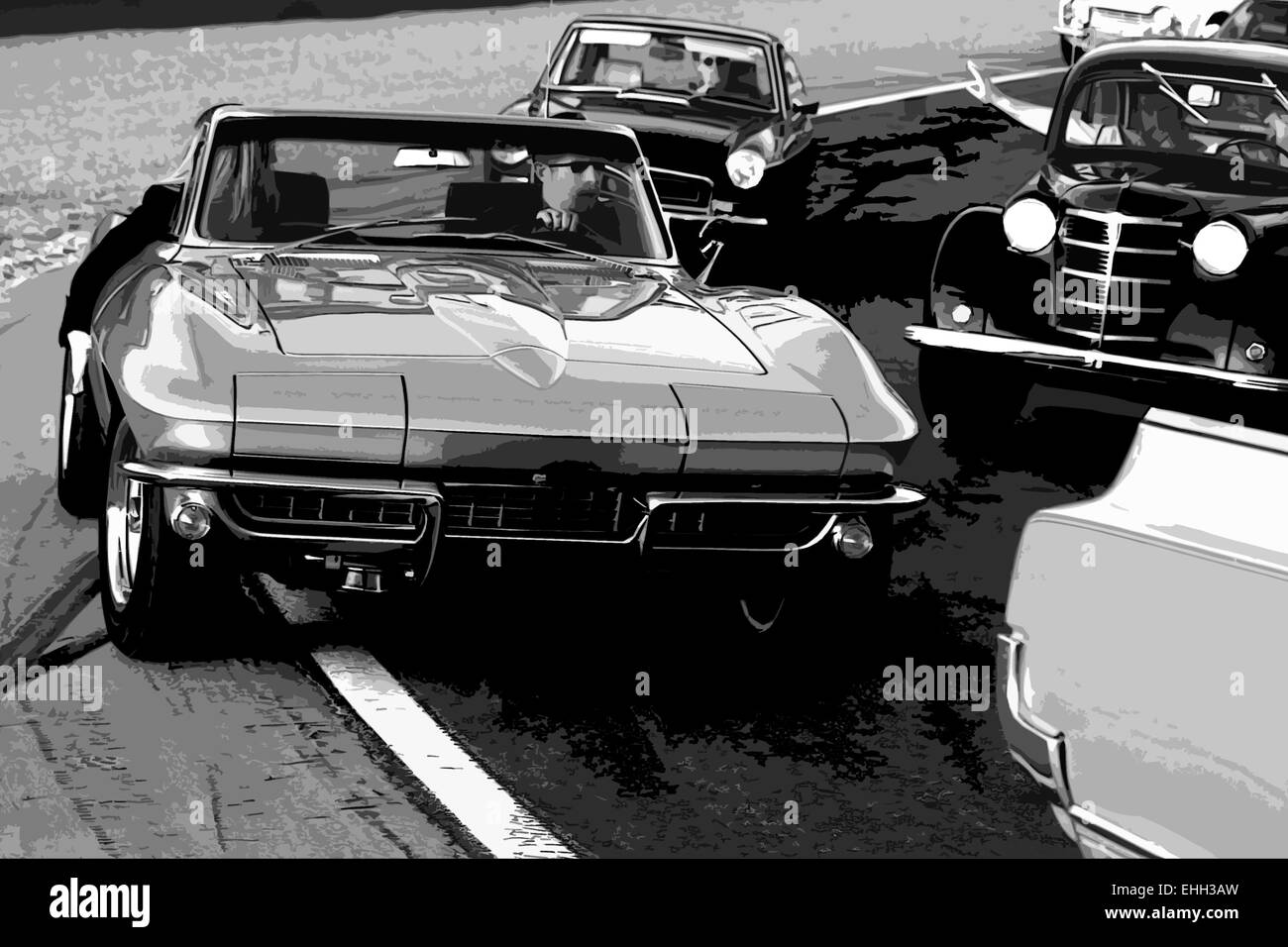 Vintage traffic jam hi-res stock photography and images - Alamy