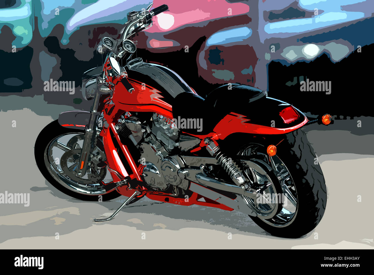 red custom bike Stock Photo - Alamy