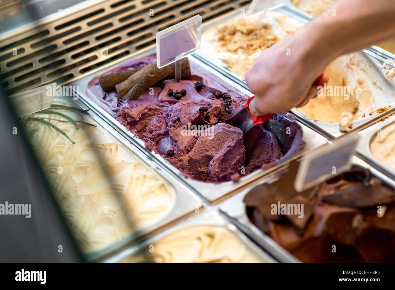 Ice cream trays Stock Photo - Alamy