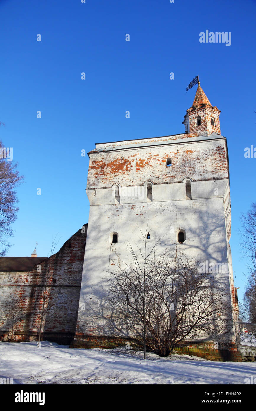 Old castle turret in winter Stock Photo - Alamy