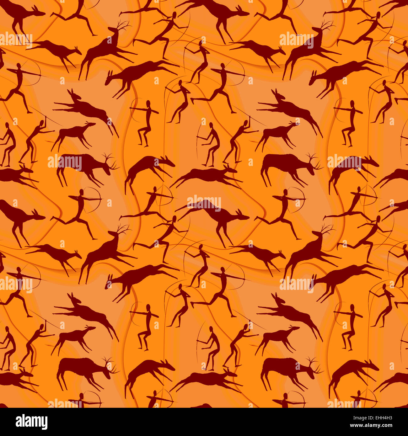 cave figures of primitive people Stock Photo - Alamy