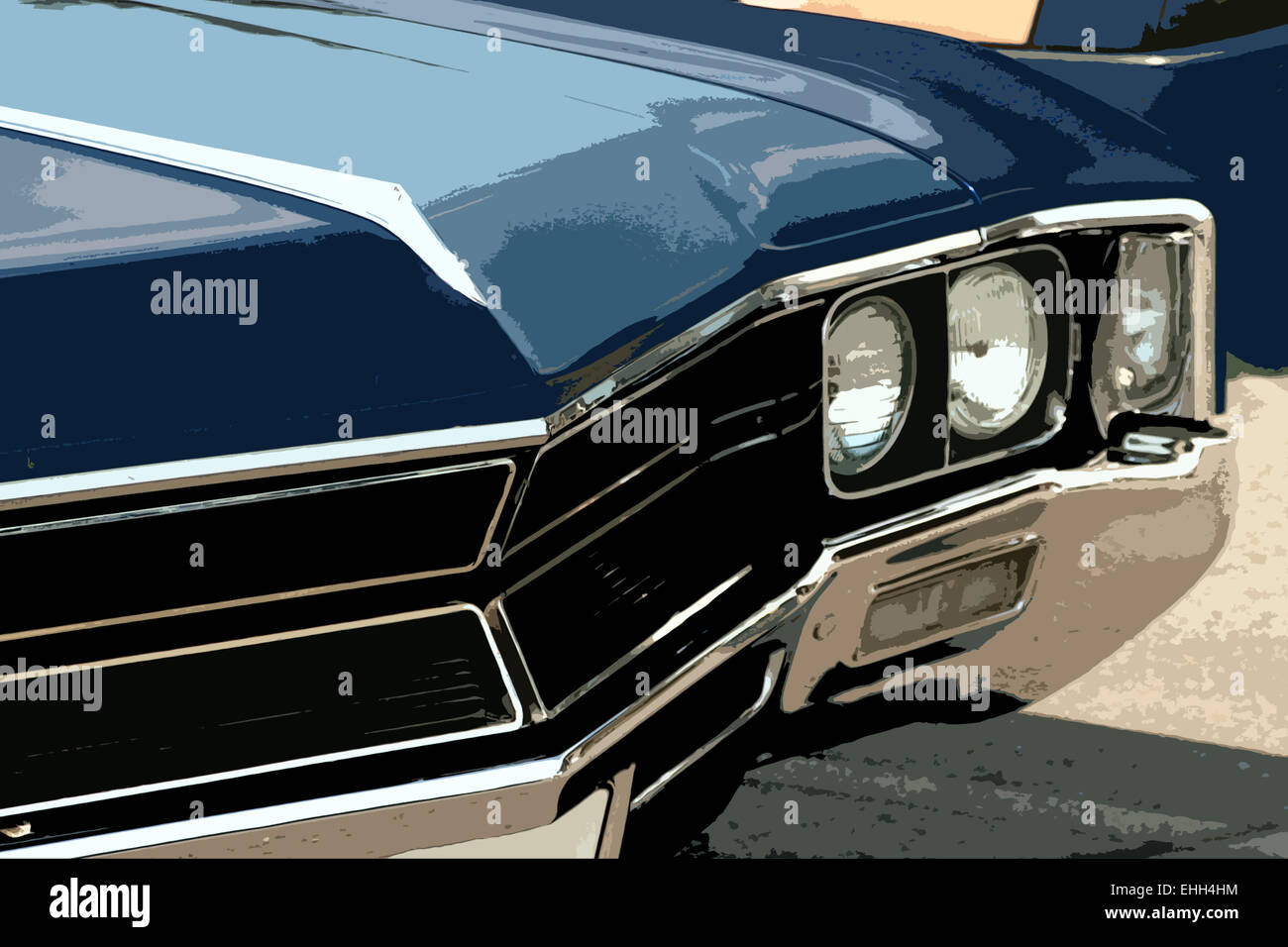 muscle car front Stock Photo - Alamy