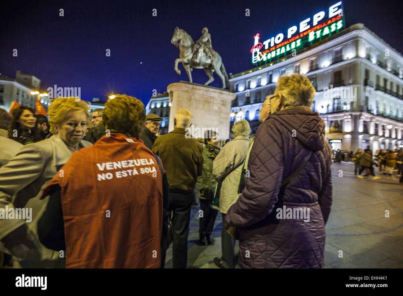Madrid, Spain. 13th Mar, 2015. Protester with a t-shirt in support of ...