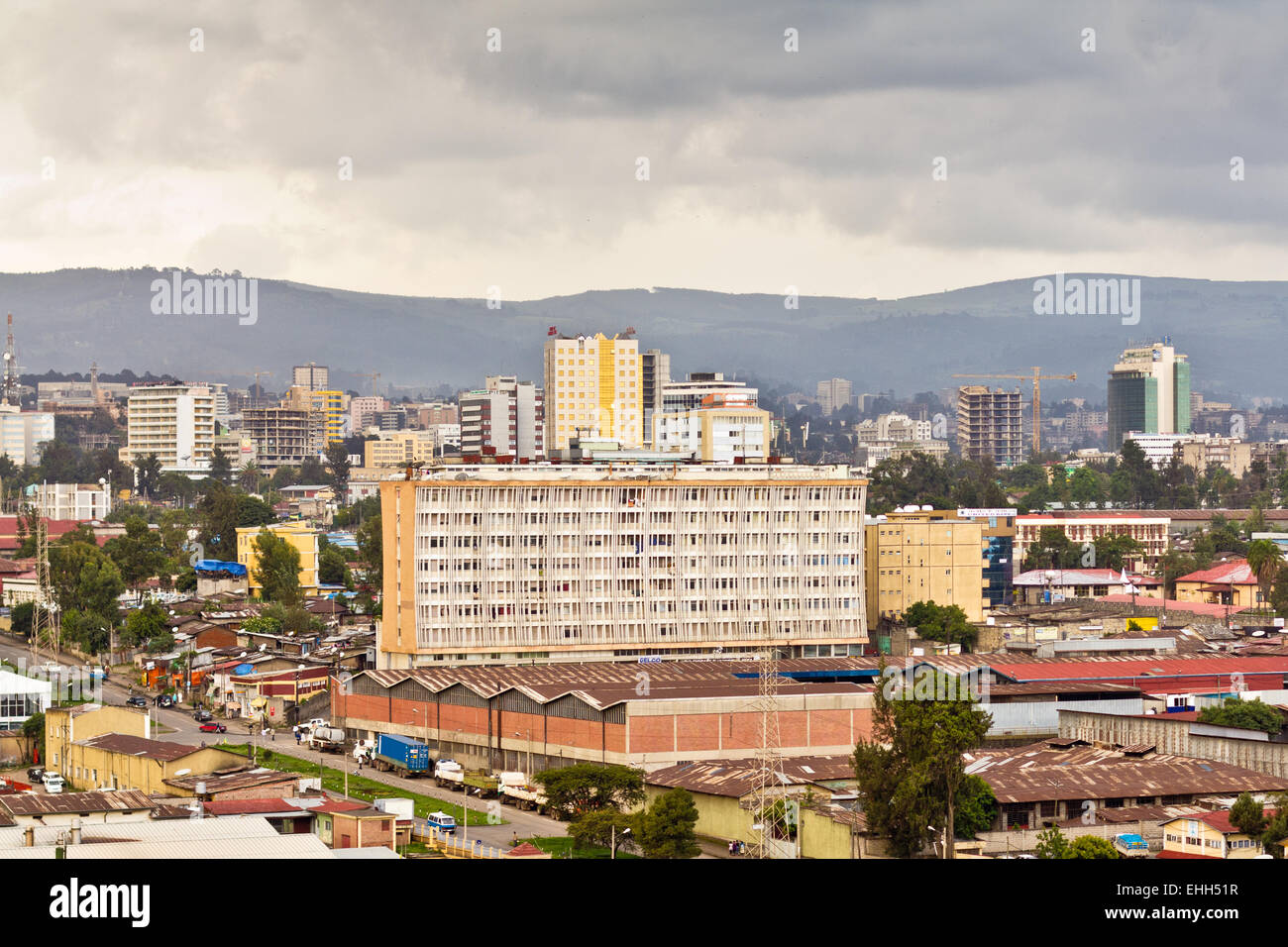 Aerial view of Addis Ababa Stock Photo - Alamy