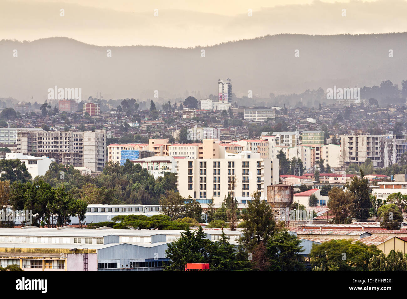Aerial view of Addis Ababa Stock Photo - Alamy