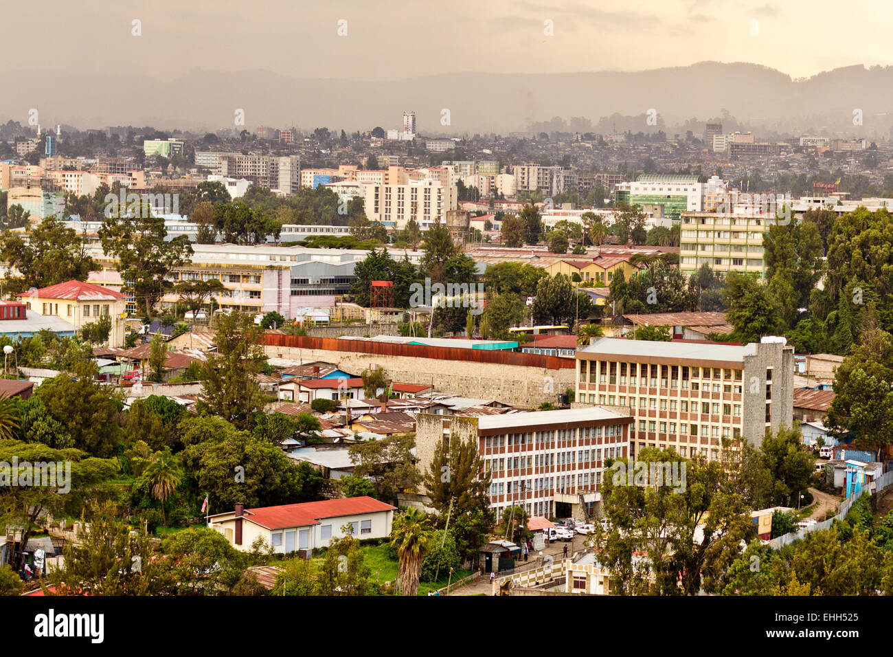 Aerial view of Addis Ababa Stock Photo - Alamy