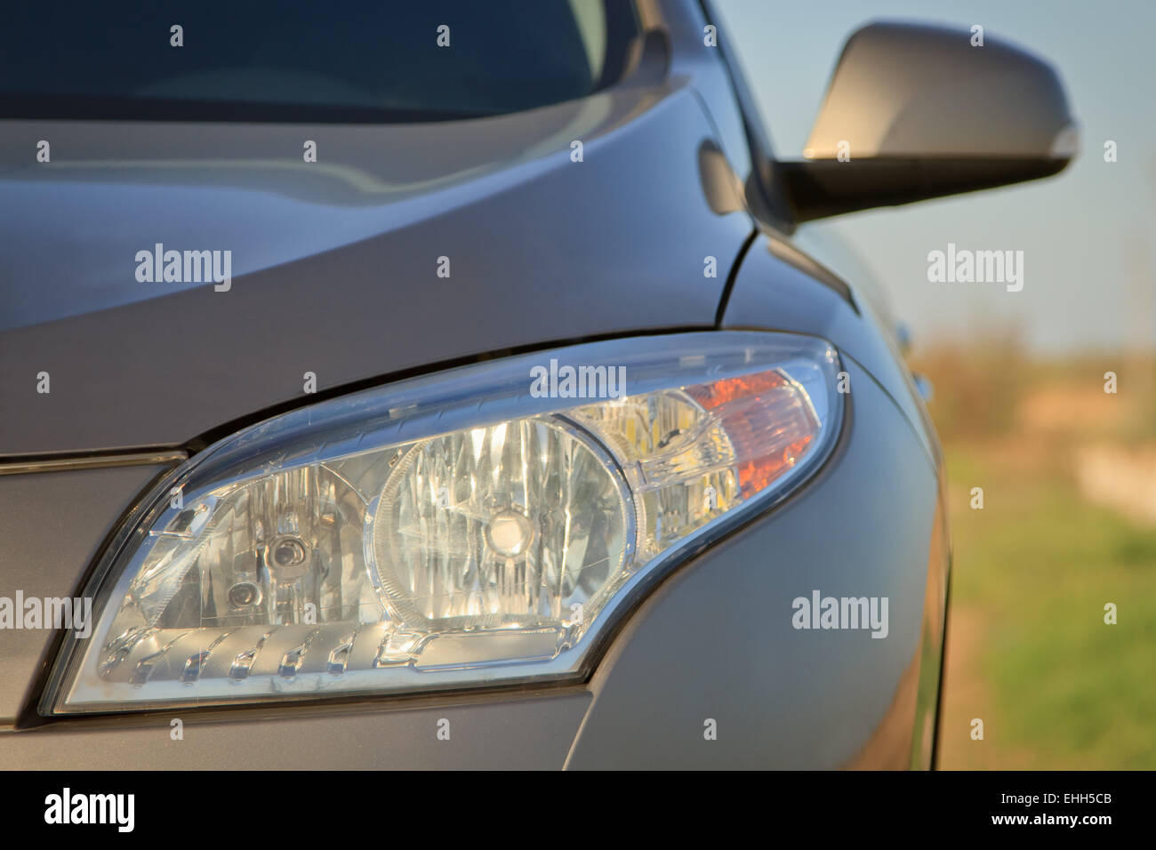 car headlight close-up Stock Photo - Alamy