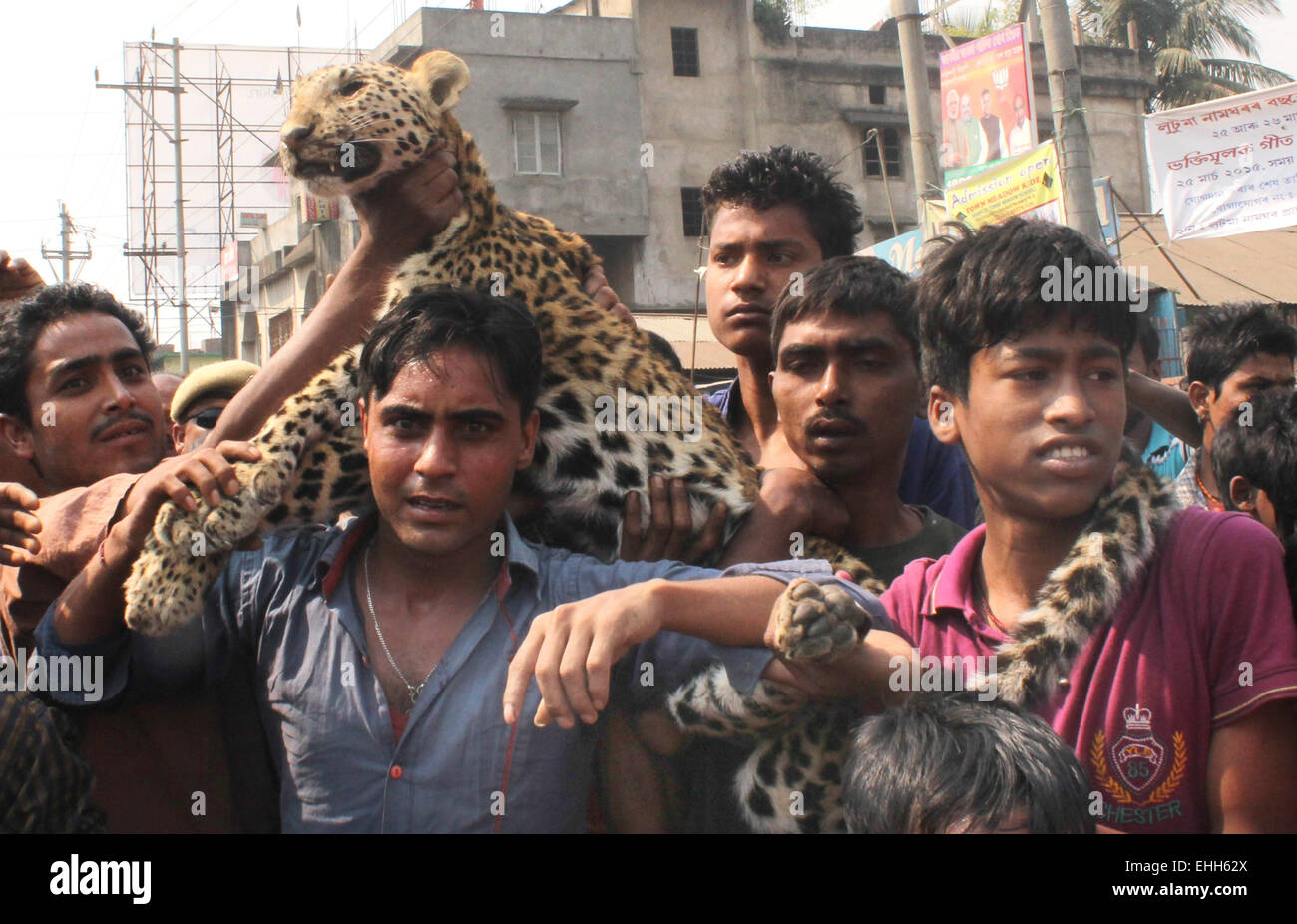 Guwahati, India's northeastern state of Assam. 13th Mar, 2015. People ...