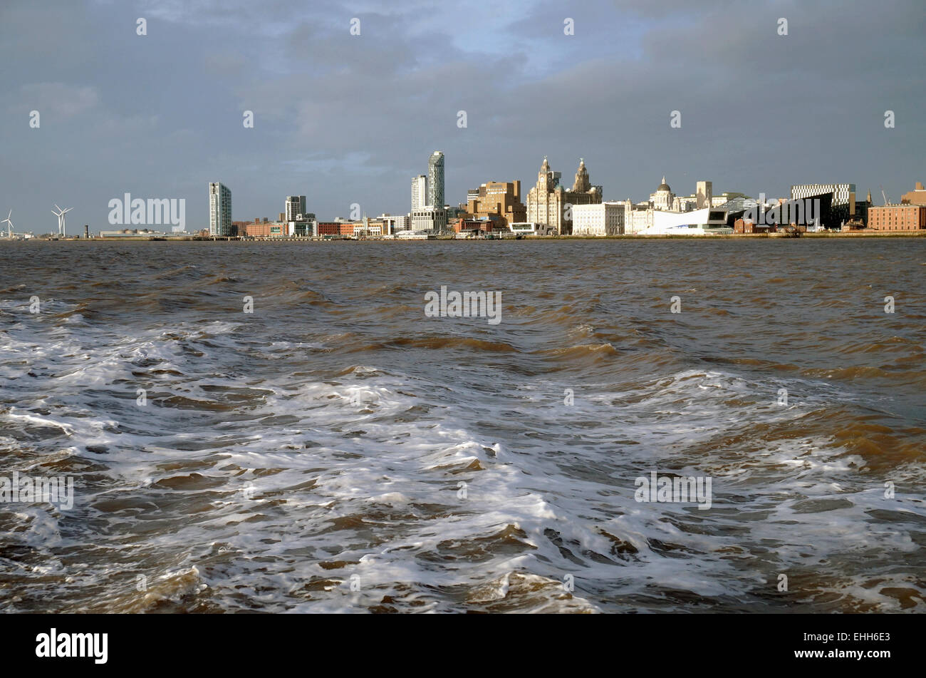 Liverpool waterfront and the river Mersey Stock Photo - Alamy