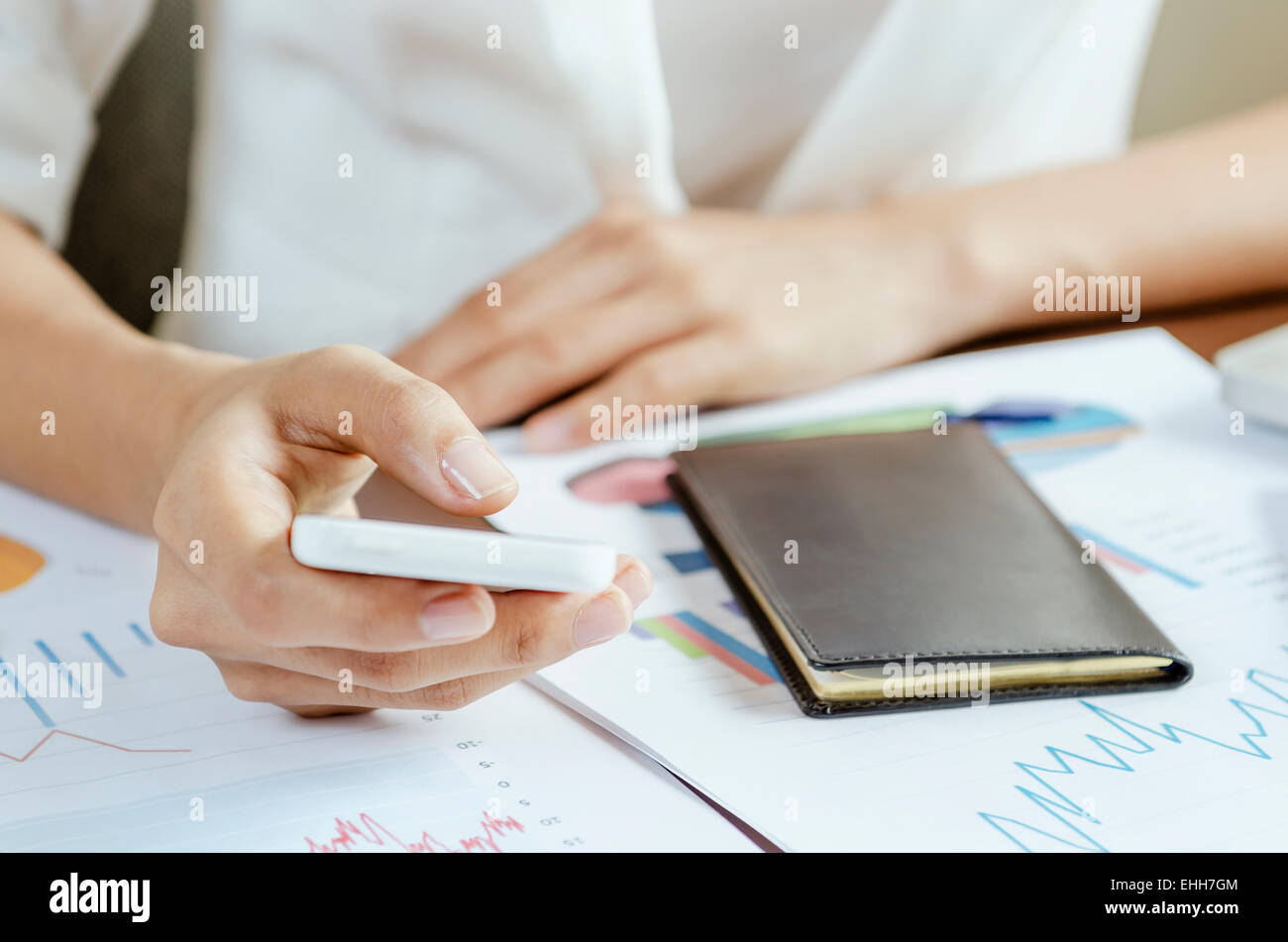 Using smart phone Stock Photo - Alamy