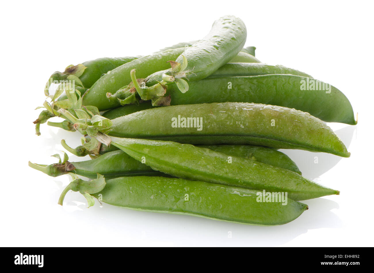 green beans pod on white background Stock Photo - Alamy