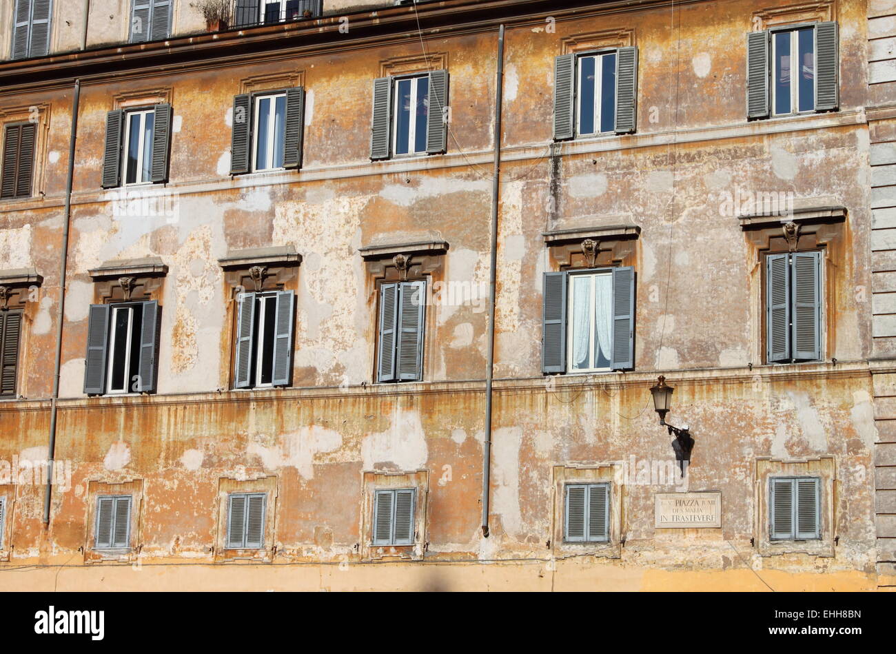 Old apartment building painted in hi-res stock photography and images ...