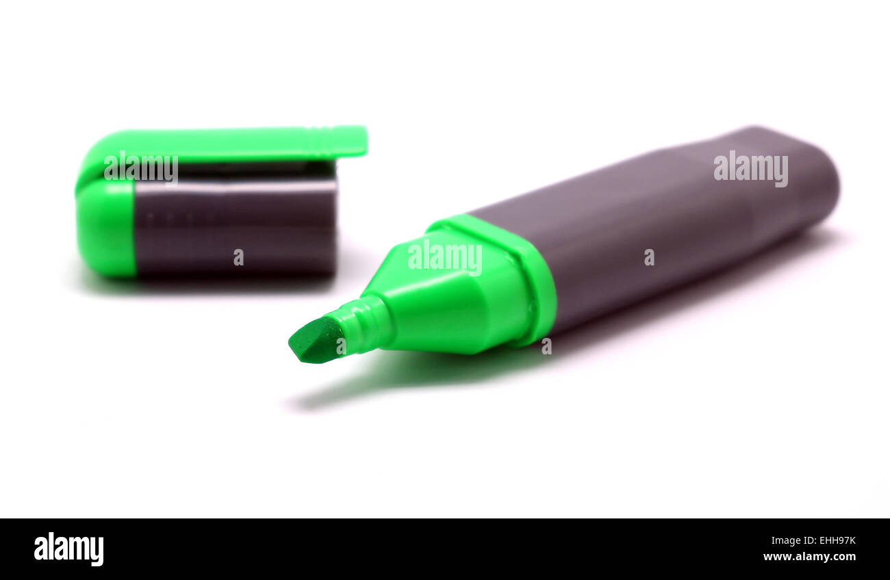 Color highlighter isolated on white background Stock Photo - Alamy