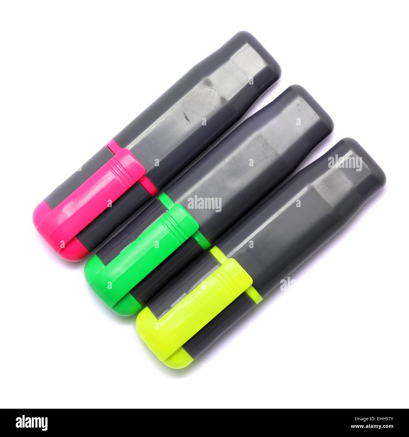 Color highlighter isolated on white background Stock Photo - Alamy