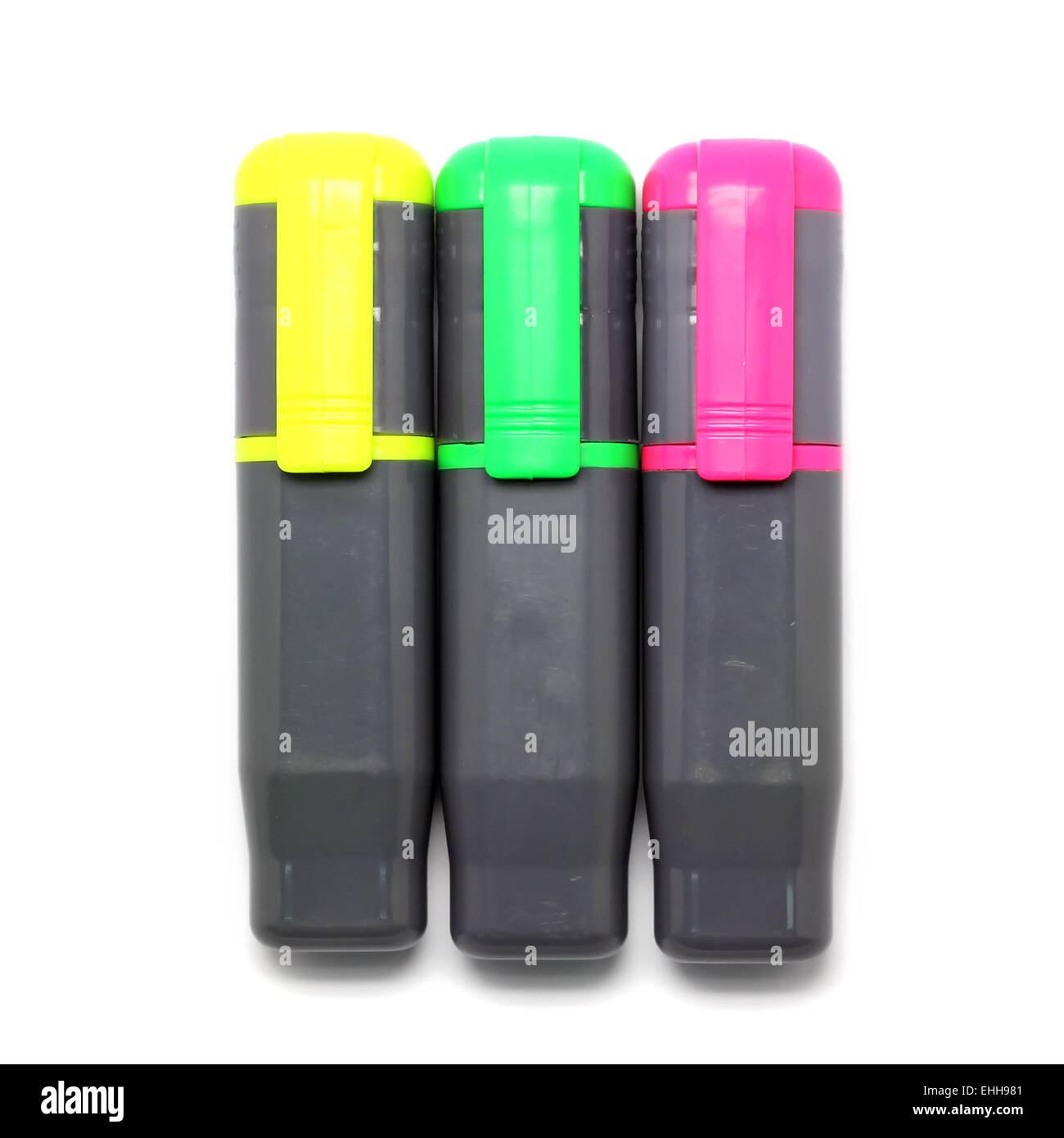 Color highlighter isolated on white background Stock Photo - Alamy