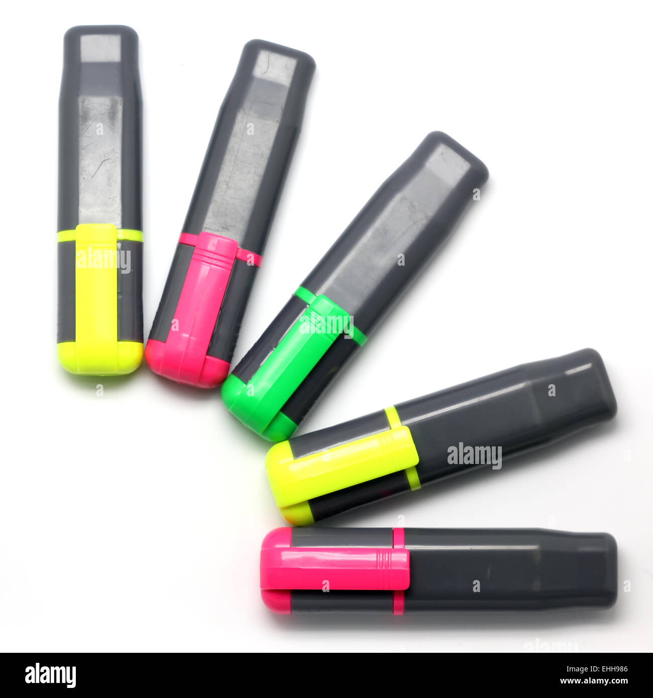 Color highlighter isolated on white background Stock Photo - Alamy