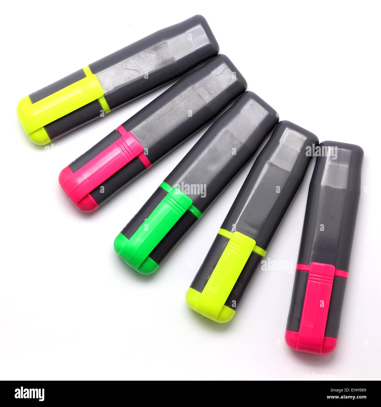 Color highlighter isolated on white background Stock Photo - Alamy