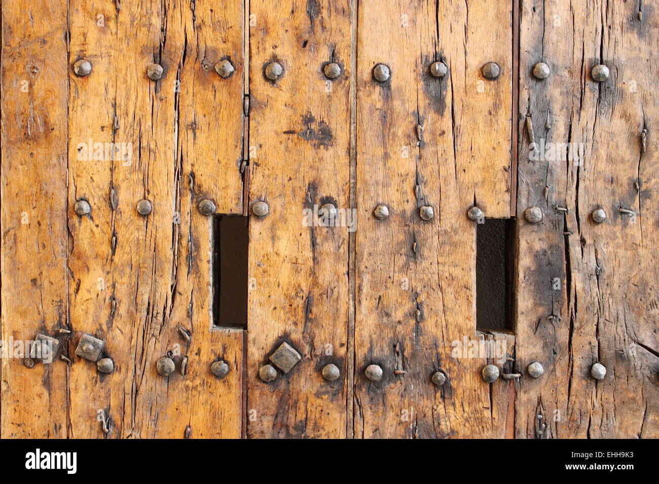 Ancient wood front door Stock Photo - Alamy