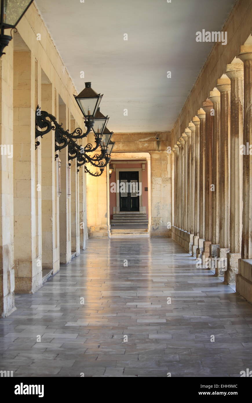 Perspective colonnade marble classical hi-res stock photography and ...