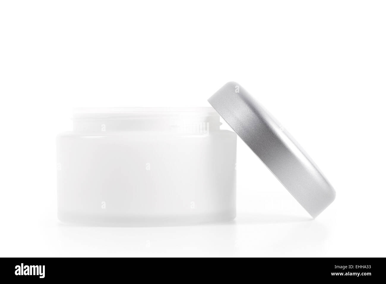 Facial cream in jar on white Stock Photo - Alamy